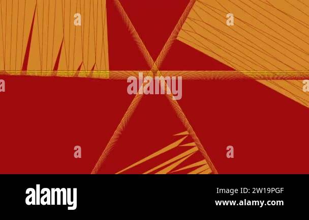 A computer generated animation of of geometric triangular shapes and ...