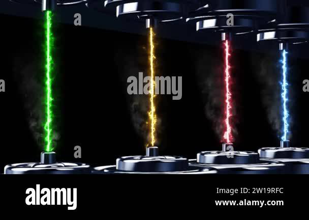 Electricity Power animation with different colours - Animated vertical ...