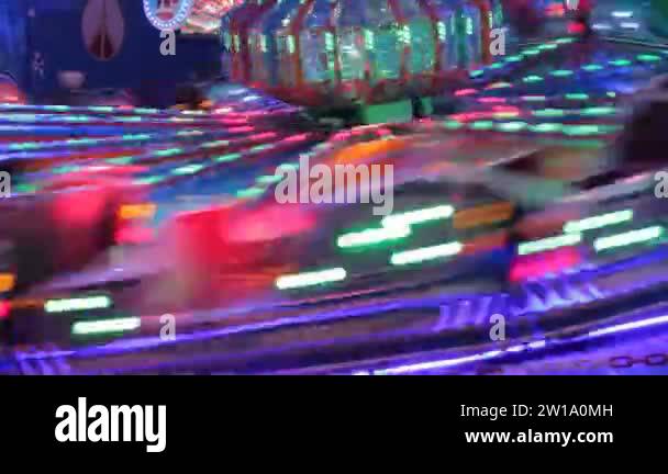 waltzer disco lights funfair fairground ride synthwave retrowave ...
