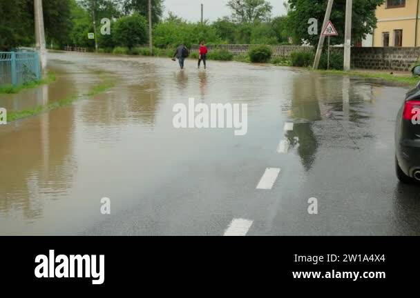 disaster major flooding underwater entire community and neighborhood ...