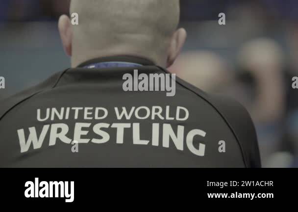 The referee watches the wrestling competitions Stock Video Footage - Alamy