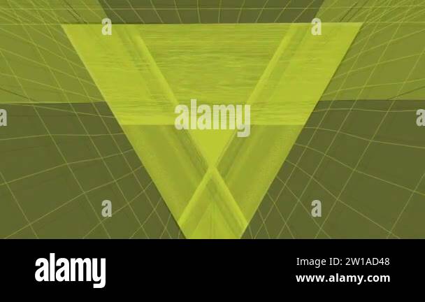 A computer generated animation of of geometric triangular shapes and ...
