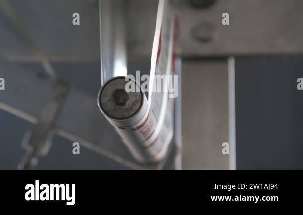 Wide plastic line going around a circular pivot on a tomato processing ...