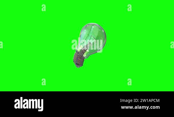 8 animations incandescent light bulb lamp idea green screen electricity ...