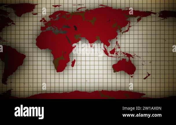 Pandemic of infection. Global earth with red dots of infection. Medical ...