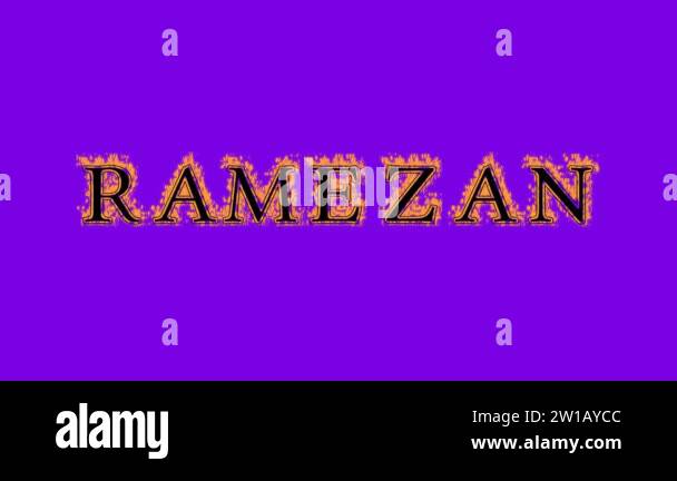 ramezan fire text effect violet background. animated text effect with ...