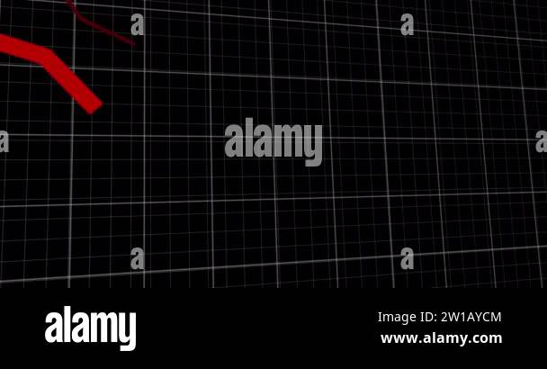 Animation of decreasing diagrams on the black background. Digital ...