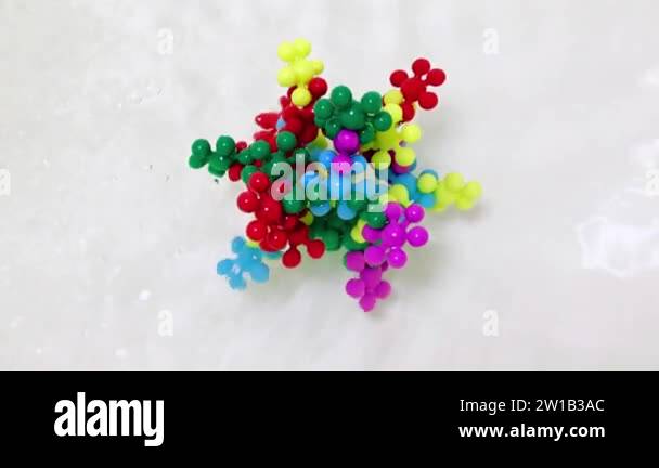 plastic children's construction kit assembled in the form of a virus ...