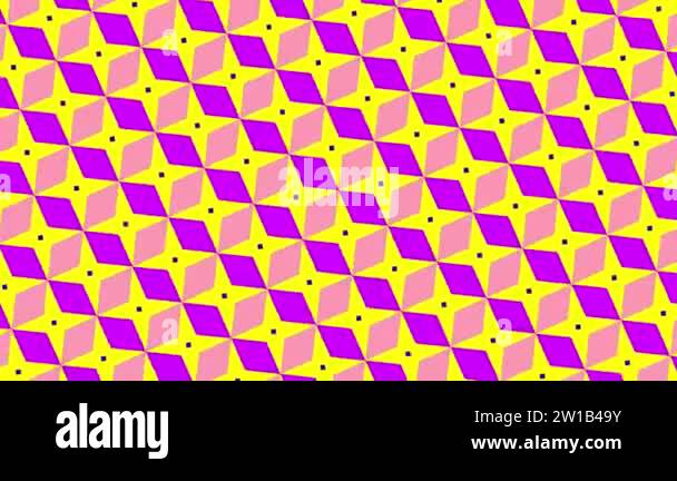 Graphic pattern that changes color as it rotates to the left, composed ...