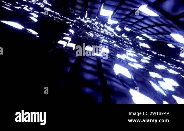 Abstract Infinite Loop animation 3D space background with a perspective ...
