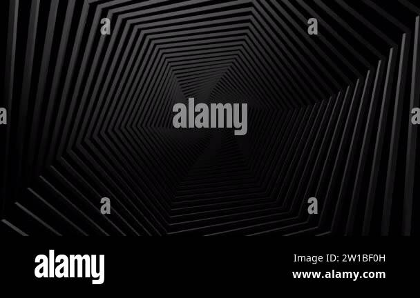 Background Of Rotating Hexagons Black Background Loop Created In 4k