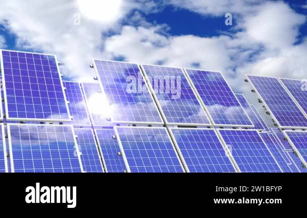 Solar panels - 3D 4k animation Stock Video Footage - Alamy