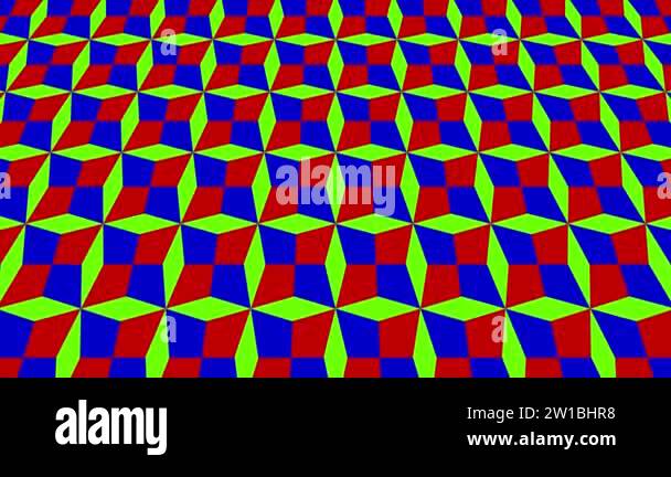Graphic 2D video pattern that tilts up and moves, composed of designs ...