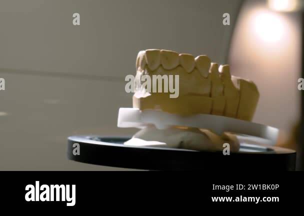 Close up view: 3D dental scanner for dental gypsum model scanning and ...