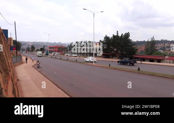Road traffic on Sonatube Road in Kigali, Rwanda, in March 2019 Stock ...