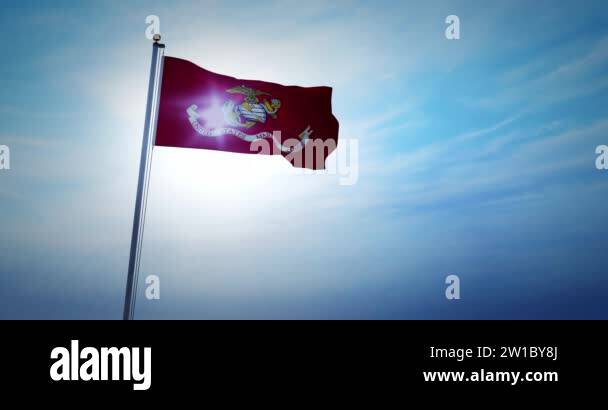 Usmc flag-waving represents the united states marines corps. USA for ...