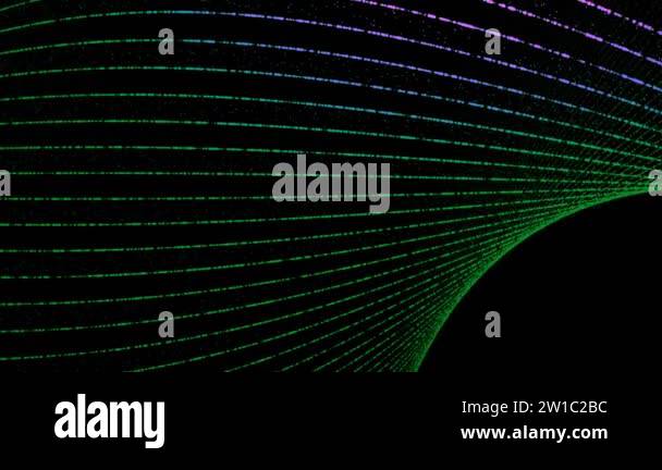 Abstract Lighting moving color line. Animation. Technology network digital data transfer concept ...