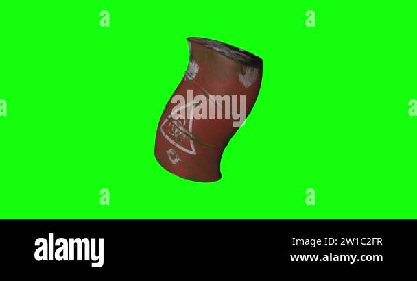 8 animations oil gasoline drum metal tank green screen 3d chroma key ...