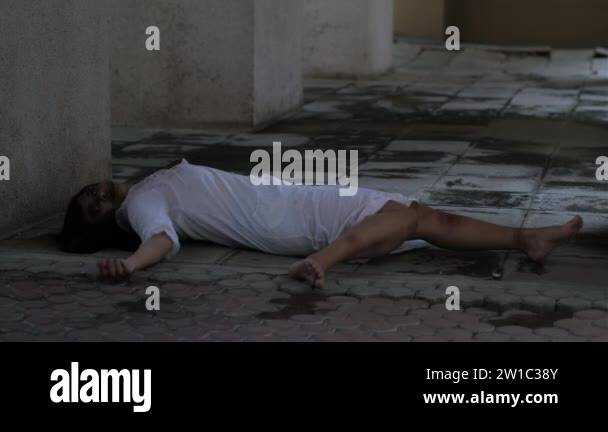 Silhouette Zombie revive Horror of ghost woman death halloween festival ...