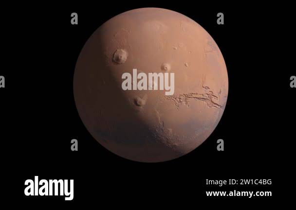 4 K Planet Mars making a complete loop in slow motion for space backgrounds Stock Video Footage ...