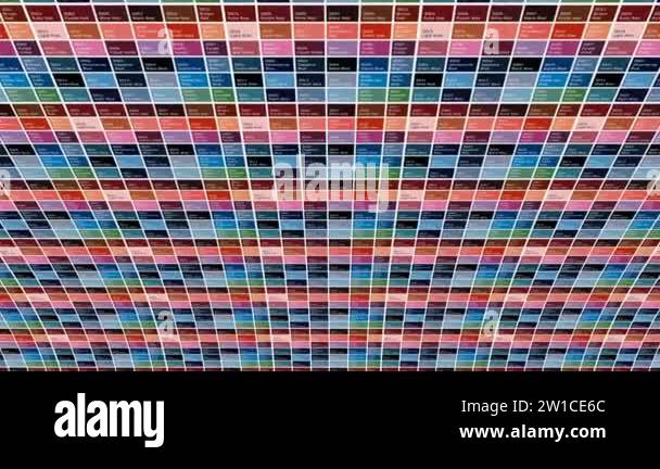 RAL Color Samples Movement Animation. Full HD 1920x1080 30Fps Stock ...