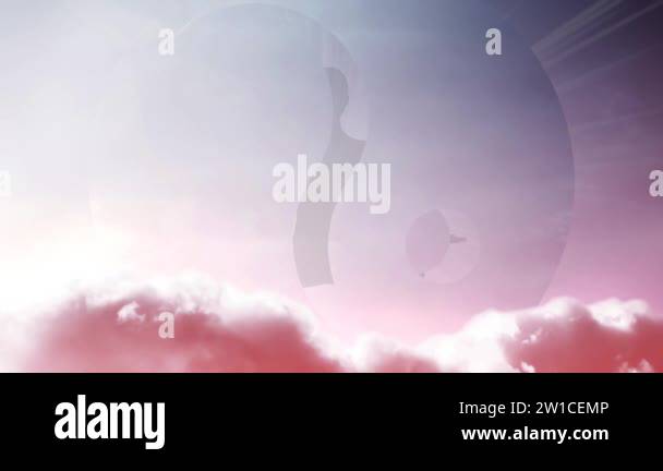 Creative 4K parallax video of the sky with moving clouds and sunlight ...