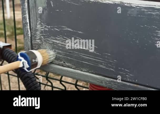 Painting electrical panel gray paint Stock Videos & Footage - HD and 4K ...