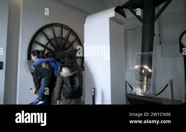 London, Britain-September, 2019: Inside deck of Museum ship. Action ...