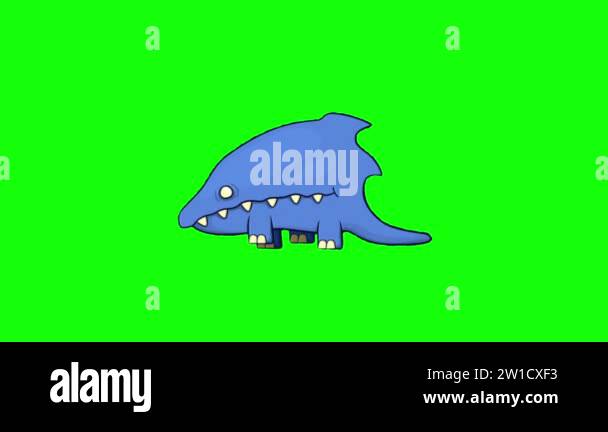 Cartoon funny animation gif character on isolated background. Dinosaur ...
