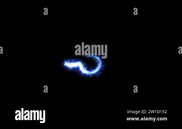 Electric blue number 3 reveal on black background. 4K animation Stock ...