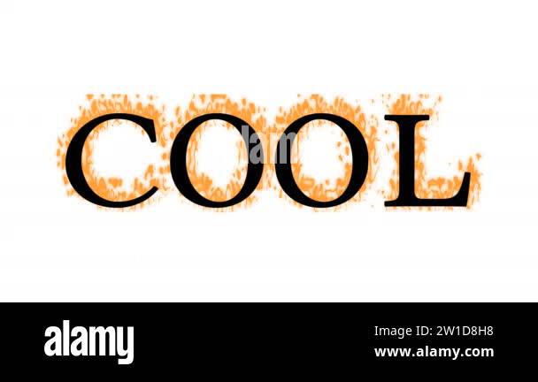 Cool fire text effect white isolated background. animated text effect ...