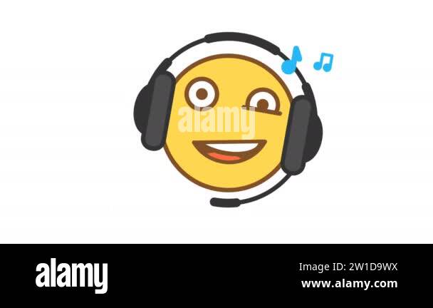 Emoticon listens music on headphones option 2. Animated Emoticons ...