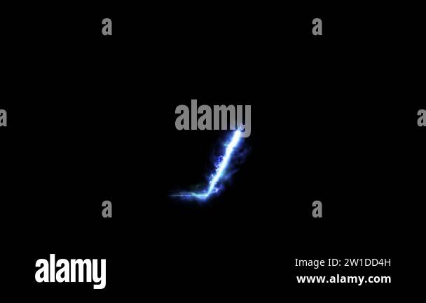 Electric blue number 7 reveal on black background. 4K animation Stock ...