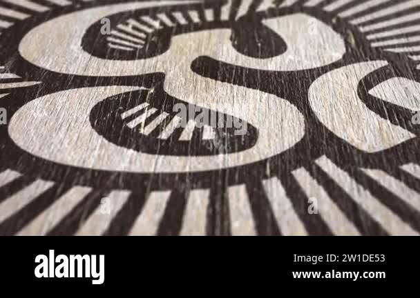 Brahman / Om - Hindu Symbol On Wodden Texture. Ideal For Your Hinduism ...