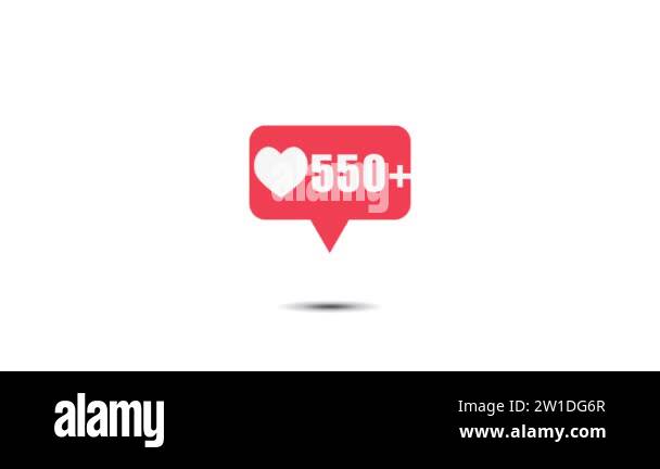 Pink like Icon on white background for Social Media 1-1million Likes ...