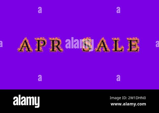 apr sale fire text effect violet background. animated text effect with ...