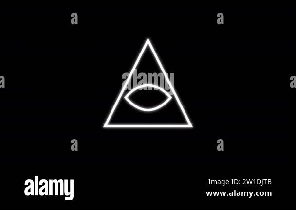 All seeing eye blue color. Sign Masons. Animated magic sign ...