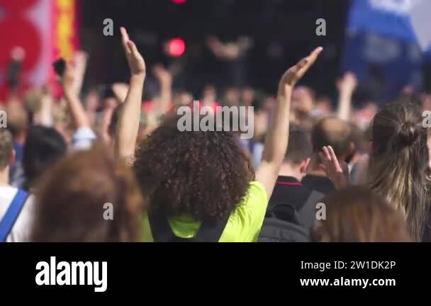 Hands cheer in crowd Stock Videos & Footage - HD and 4K Video Clips - Alamy