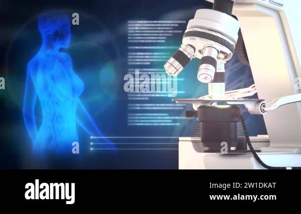 4K 60fps medical science concept with scientific pharmaceutical ...