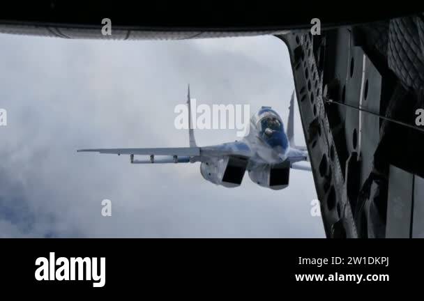 Combat Aircraft in Flight. Rare Air to Air 4K Video of MiG 29 Fulcrum ...