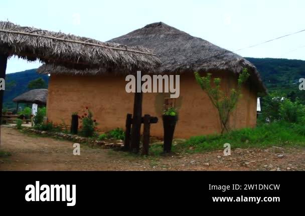 traditional land houses of ethnic minorities in Vietnam Stock Video ...