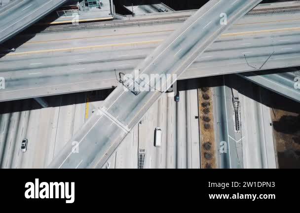 drone flying above amazing multiple level structure of judge pregerson ...