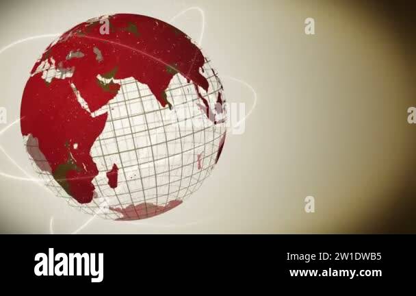 Pandemic of infection. Global earth with red dots of infection. Medical ...