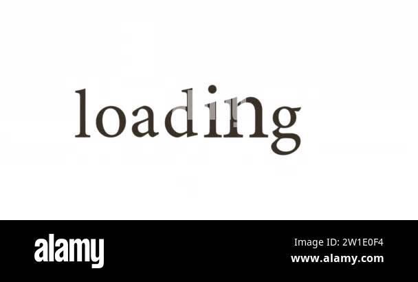 loading animated text with jumping letters + alpha channel in 4k, 2k ...