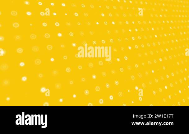 Dynamic animated background with pulsating white circles on yellow ...
