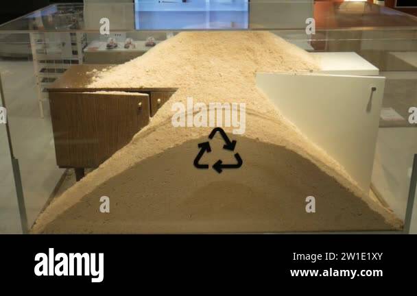 Recycling furniture. Recycling wood icon. From the old closet to the ...