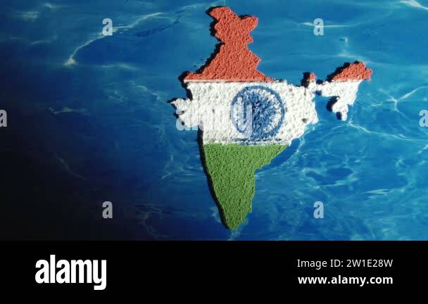India map with flag Stock Videos & Footage - HD and 4K Video Clips - Alamy