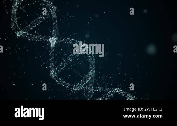 DNA editing concept. Diagonal view on insertion of new segements into ...