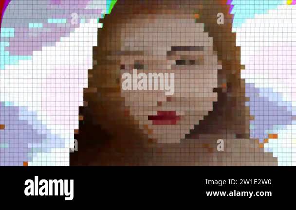 Girl Face Pixel Art Stock Videos And Footage Hd And 4k Video Clips Alamy