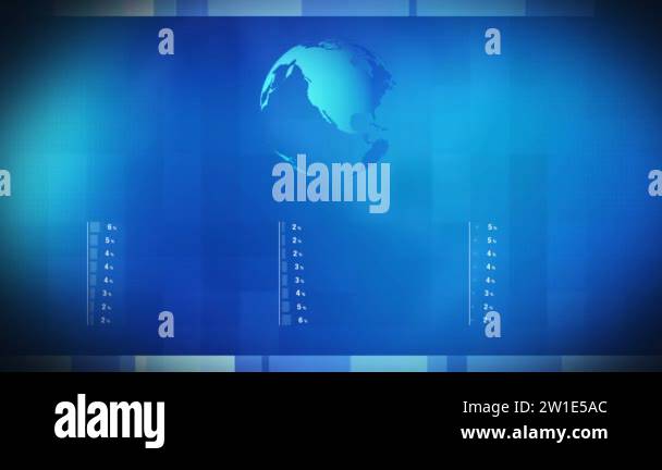 Animated Infographics Histogram Bar Graph Charts and Earth Map as ...